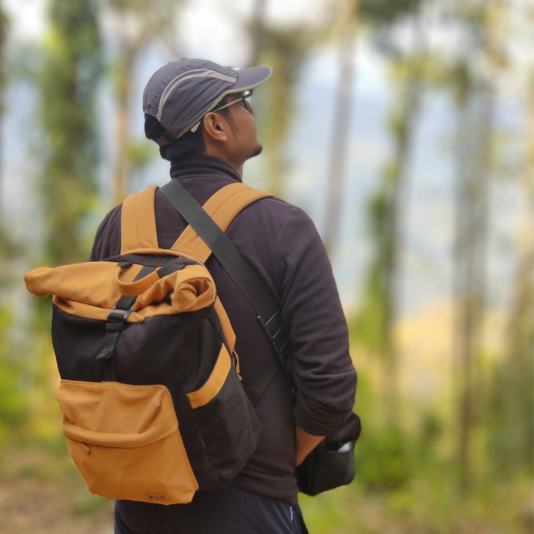 Armadillo Backpack - Charcoal Black - Water Resistant Canvas Flaptop T – Clan Earth