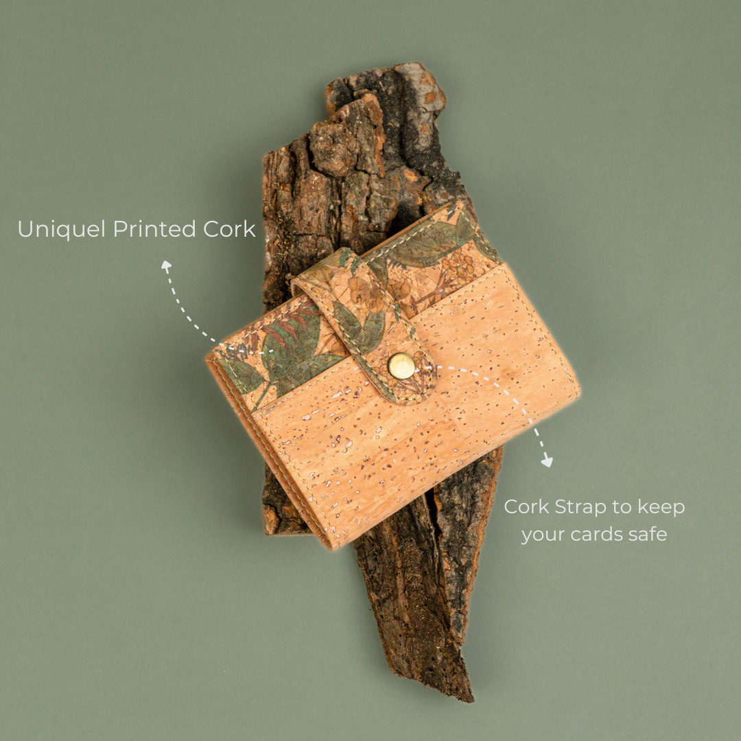 Finch Premium Printed Cork Strapped Wallet – Clan Earth